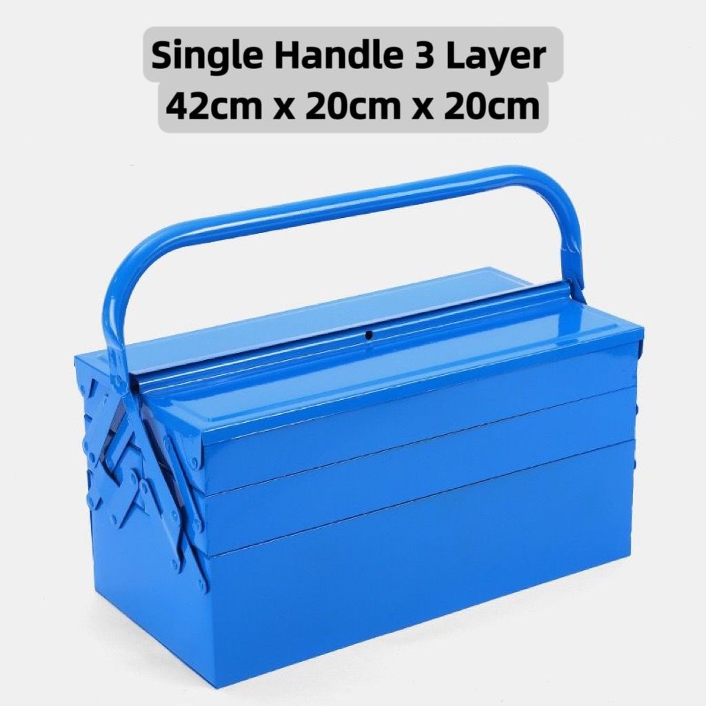 Comes 3 Tiers 5 Trays Tool Box BIG 43cm or 53cm Metal Cantilever Steel ...
