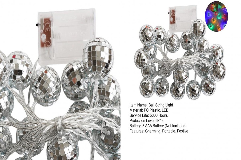 GRE Compact Disco Ball Lights Party Decorations Sparkling Led Disco ...