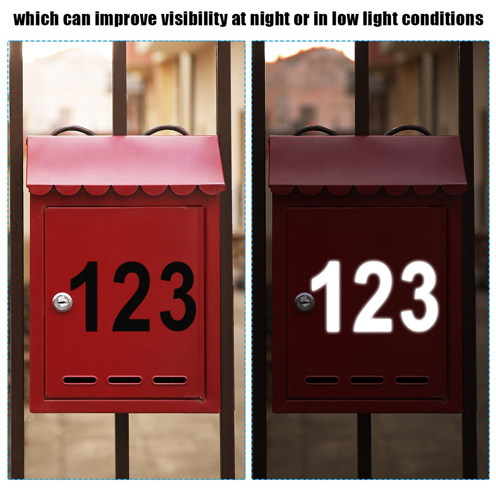 5Sheets Invisible Waterproof Reflective Car Number Stickers - DIY Self ...