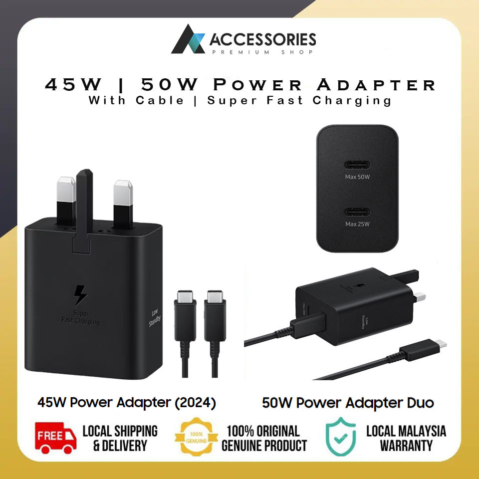 Samsung 45W Travel Adapter Super Fast Charging 2.0 with 5A Type C Cable ...