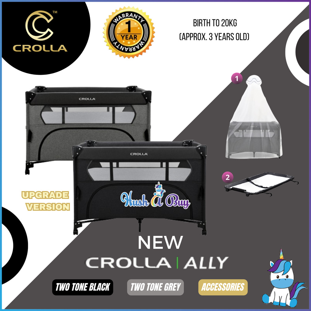 Crolla (NEW) Ally Playpen and Accessories Set (Cloud Grey/ Tiffany Blue ...