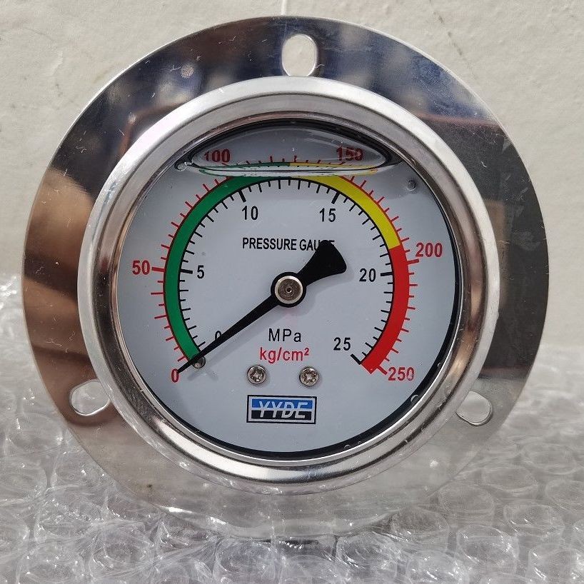 Shock Resistant Pressure Gauge 0-250KG Oil Pressure Gauge Sea Injection Machine Hydraulic Gauge ...