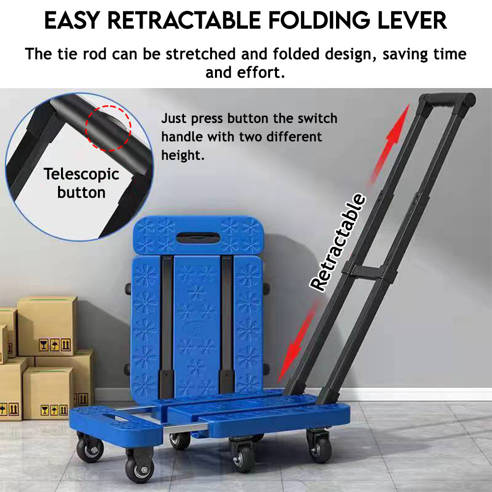 [200KG] Borong365 Foldable Trolley Portable Hand Truck Troli Berlipat ...