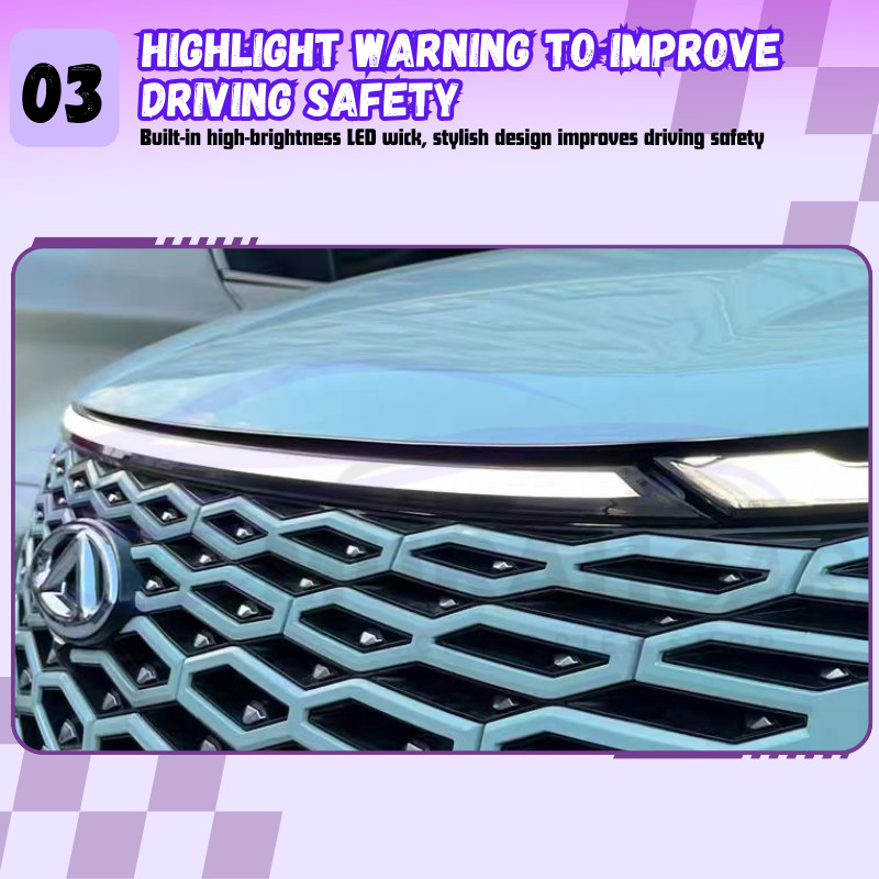 Chery omoda 5 Front bonnet bodykit DRL day time running LED light fog ...