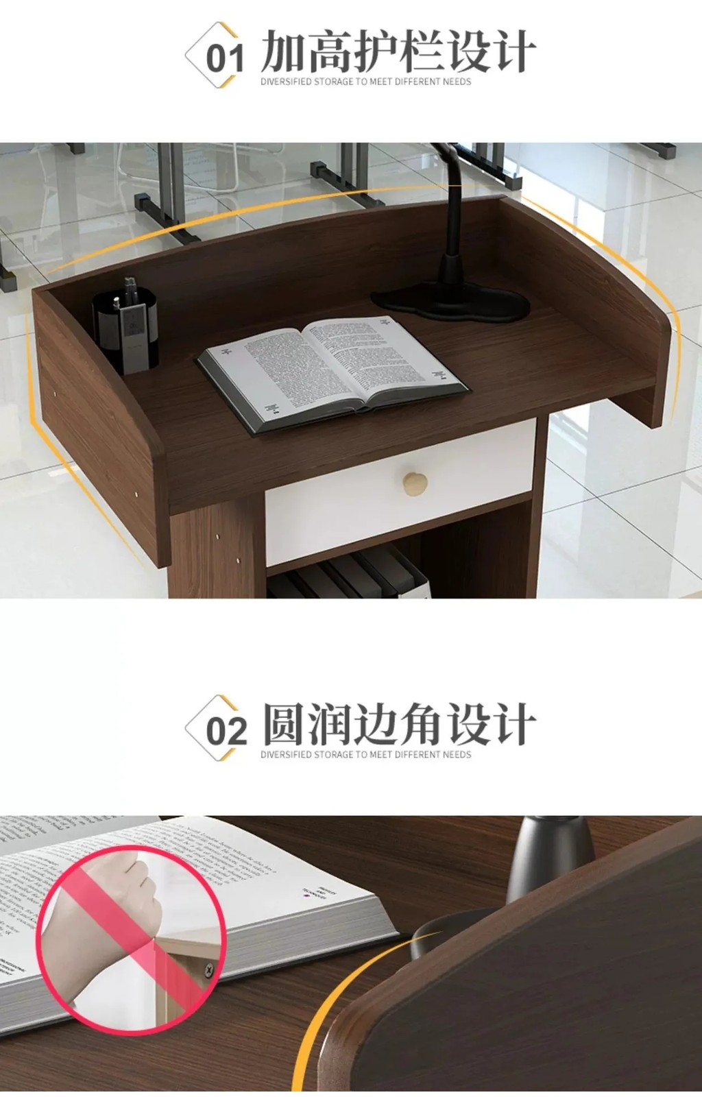 Podium Speaker's Platform Modern Desk Teacher's Desk Host Station ...
