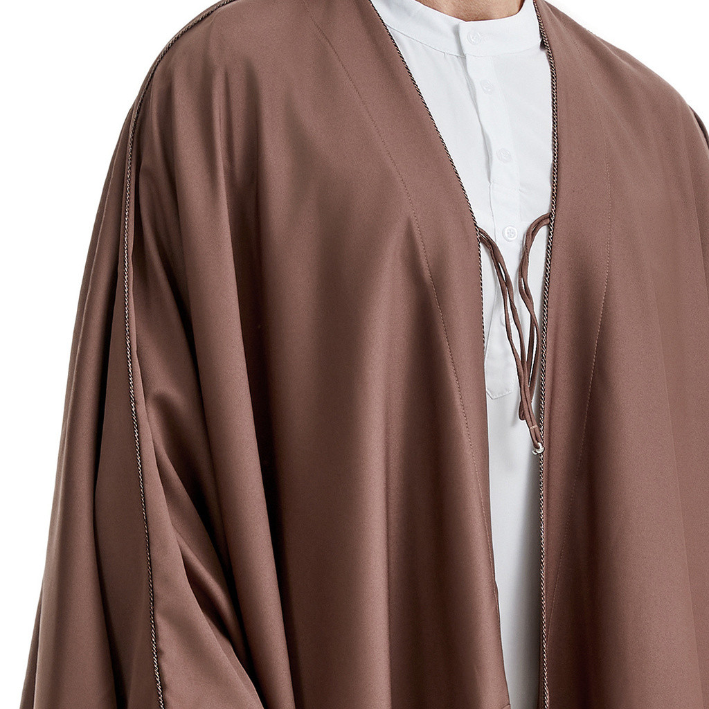 Muslim Solid Color In Stock Men'S Thobe Thawb Caftan Long Robe Arab ...
