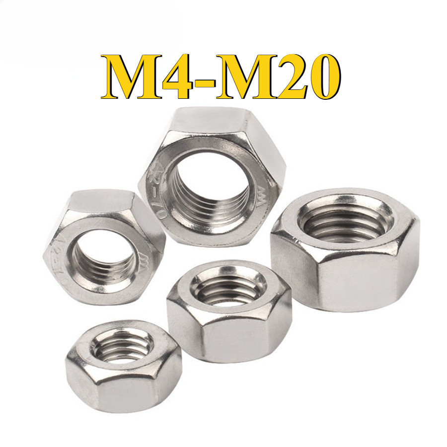 Hex Nut Stainless Steel 304/Hexagon Benang terbalik Nut M4-M20 (YMH1-YL-MY-1) | Shopee Malaysia