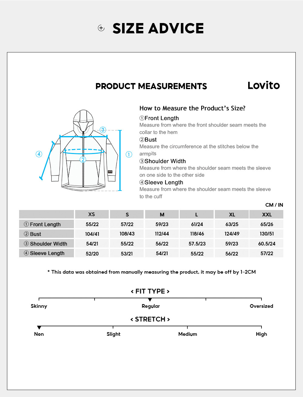 Lovito Casual Jacket Zipper Pocket Drawstring Windbreaker/Waterproof ...