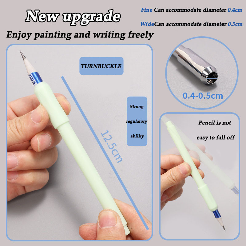 Pencil extender, art student pen receiver, upright grip pen holder ...