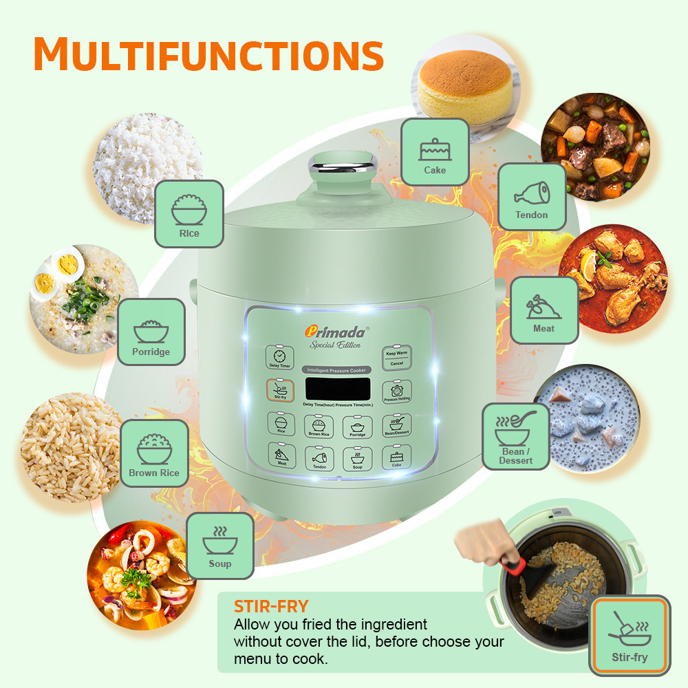 Primada Special Edition Intelligent Pressure Cooker MPC2550 Green ...
