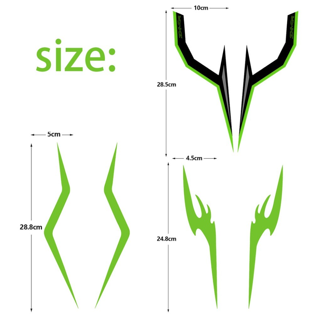 For Kawasaki ZX-4R ZX-4RR ZX4R ZX4RR Motorcycle Fairing Head Stickers ...