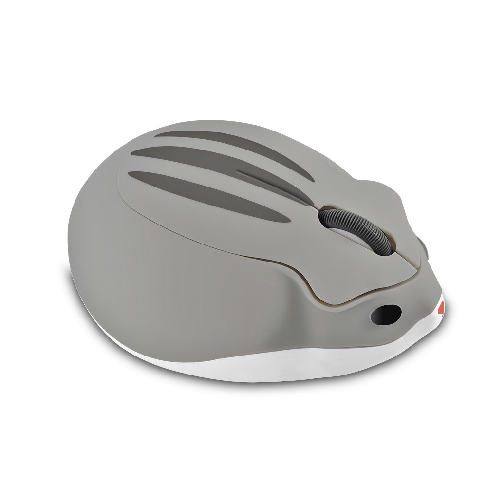 Cartoon Gray Hamster Mouse 1200 DPI Mute Mice Gaming USB Receiver Mouse ...