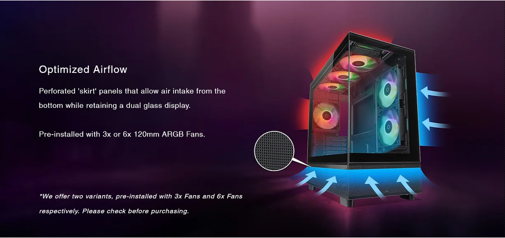 Tecware INFINITY M ARGB MATX - Micro ATX PC Casing Case Chassis Black ...