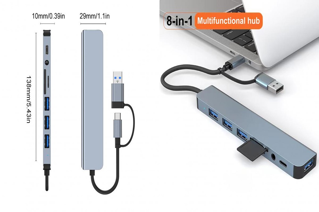SN Usb Docking Station Hub Adapter Portable Usb-c Hub Docking Station ...