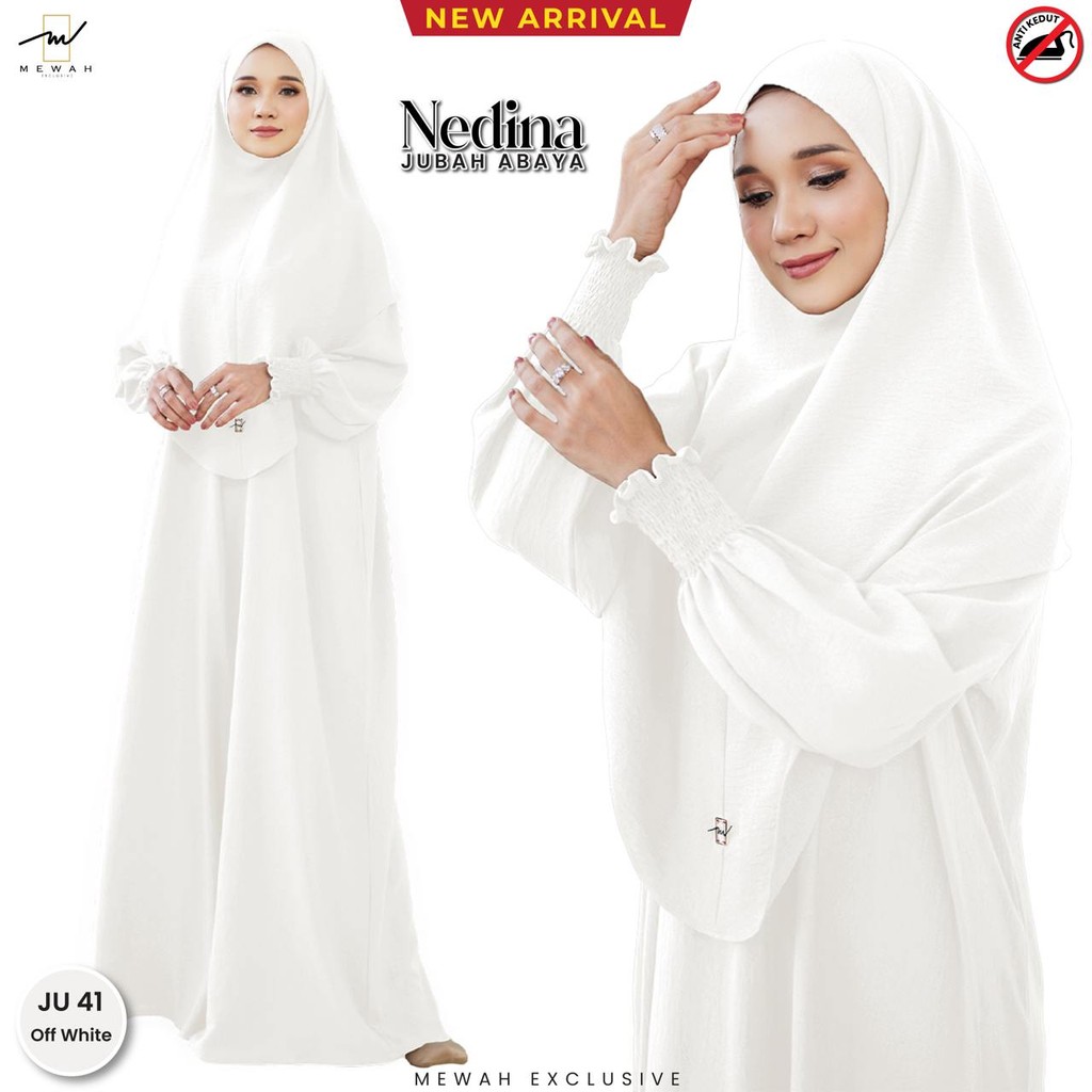 Jubah Nedina OFF WHITE/PUTIH CREAM Abaya by Mewah Exclusive Baju kaftan ...