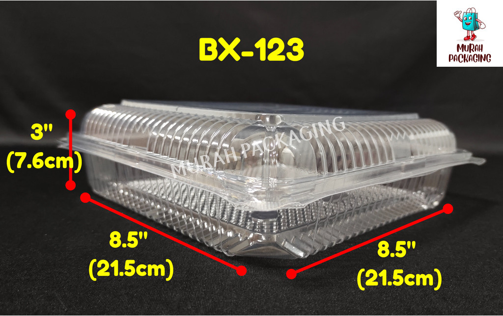 BENXON Kuih Container OPS BX123 / 8.5" / Disposable Plastic Clear ...
