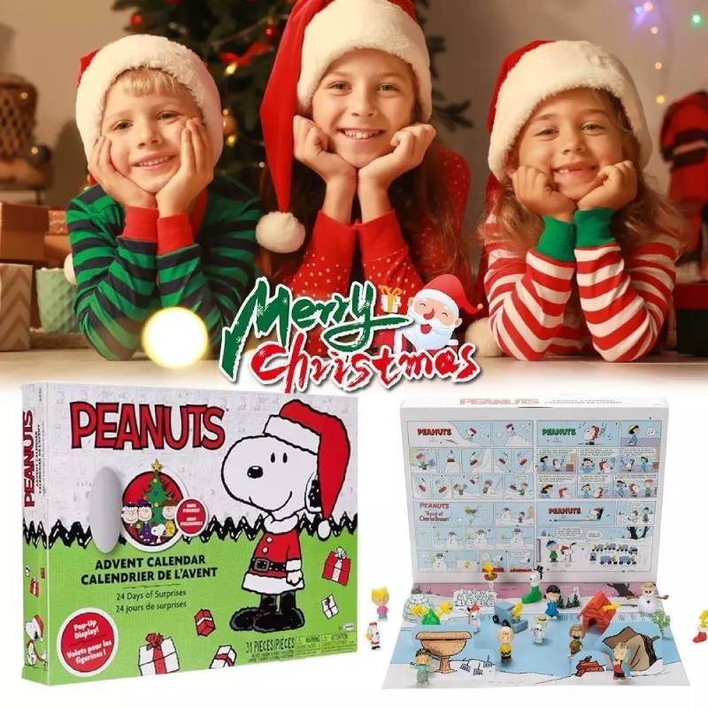 Peanuts Advent Snoopy Calendar 24 Days Christmas Countdown Gift Figures ...