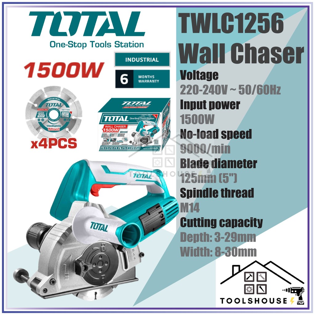 Total TWLC1256 Wall Chaser 1500W 墙壁开槽机 | Shopee Malaysia