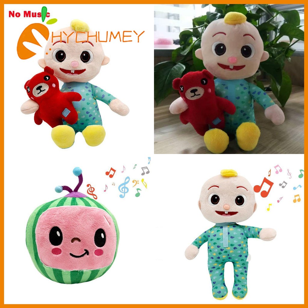 Kawaii Music Doll Cocomelon Music Toys Soft Melon Baby Cartoon Stuffed ...