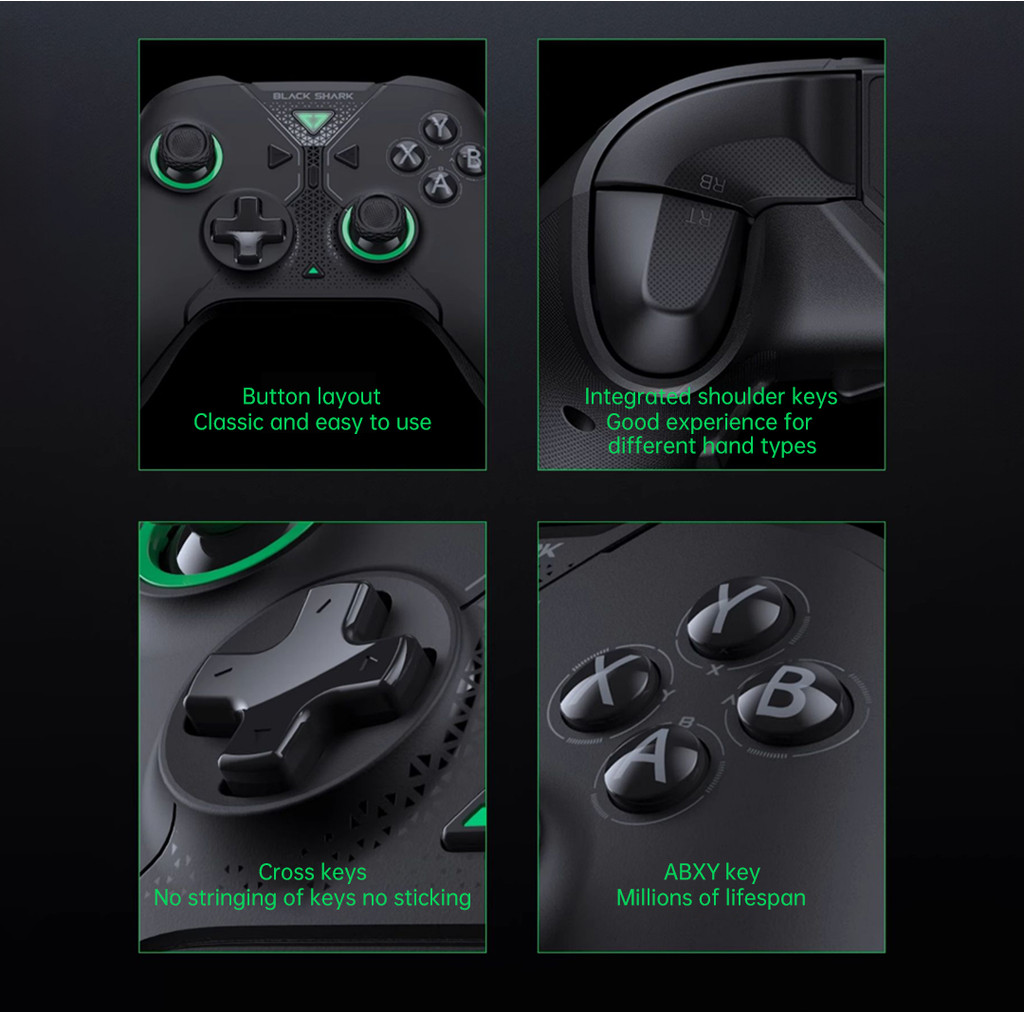 Black Shark Gamepad Wireless Controller Black Wizard Hall Magnetic ...