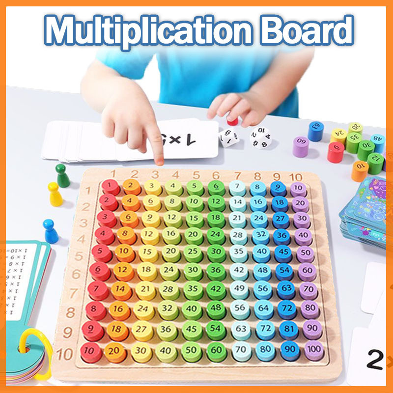 Math Toys Wooden 3in1 Multiplication Game Early Educational Toys Math ...