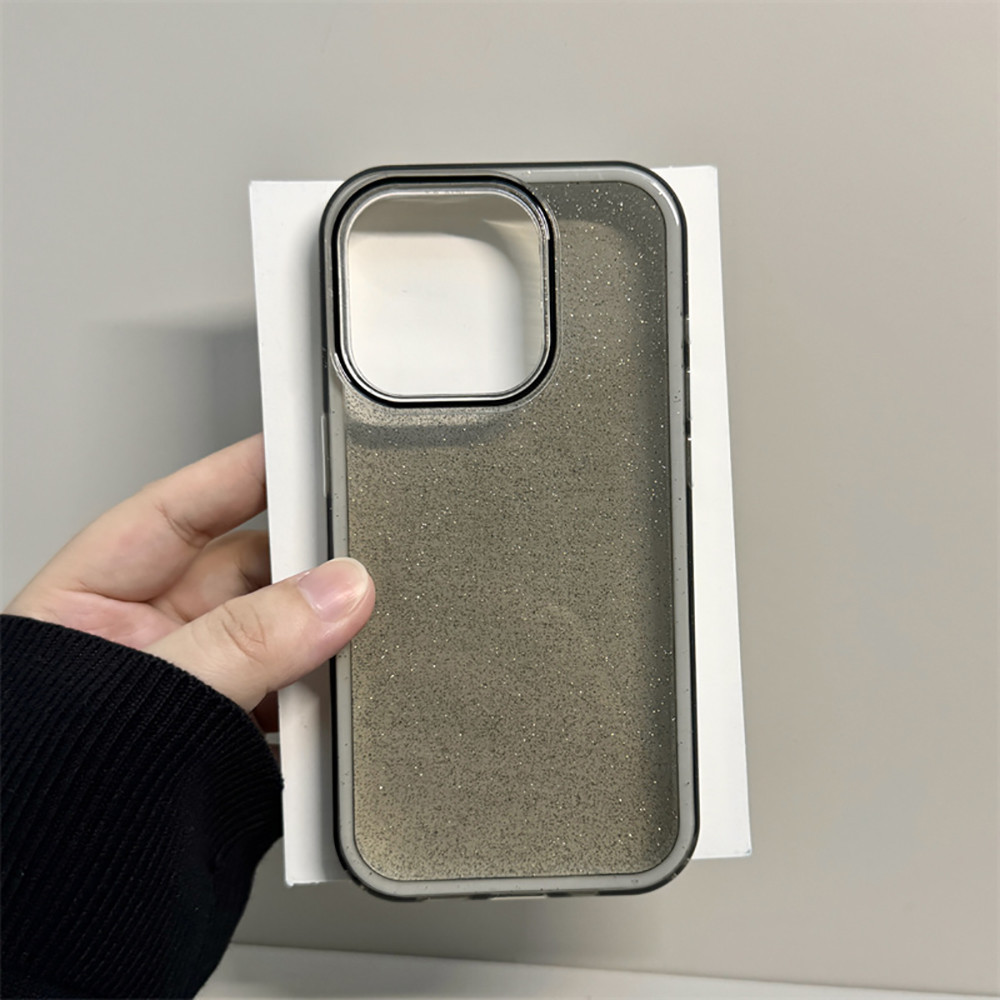 INS Color Shiny Glitter Transparent Phone Case for IPhone 11 17 16 15 ...
