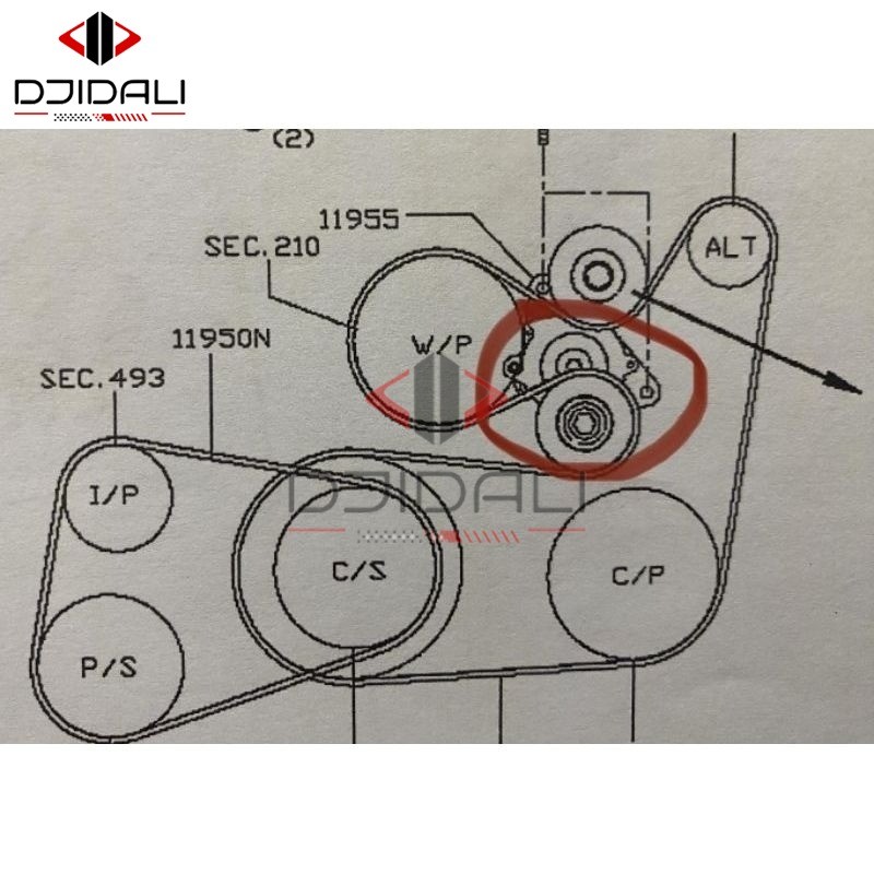 Nissan Navara NP300 Terra Belt Tensioner Assy Urvan NV350 Van Premium ...
