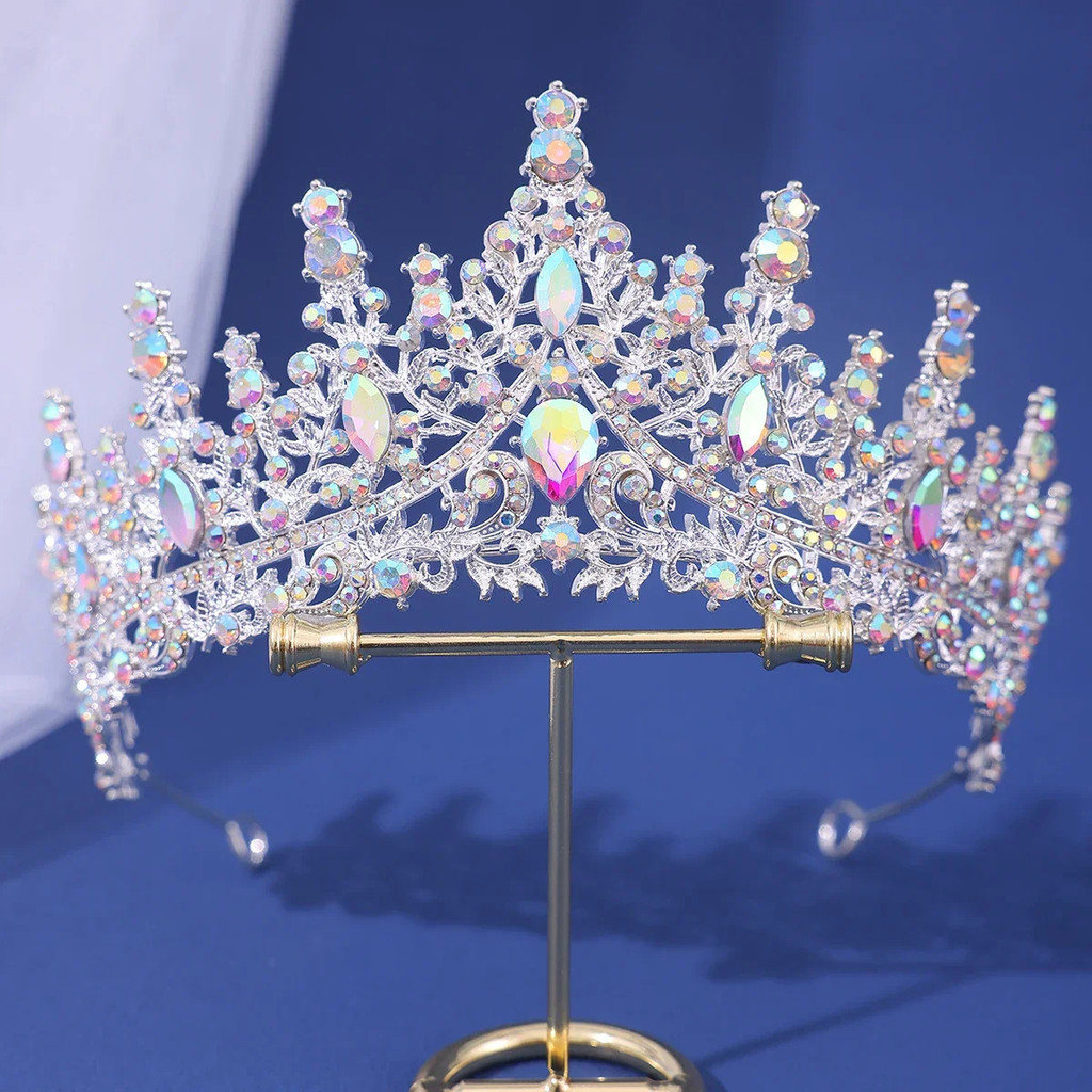 Luxury Baroque Queen Bridal Crown Pageant Crowns Tiaras Bride Headdress ...