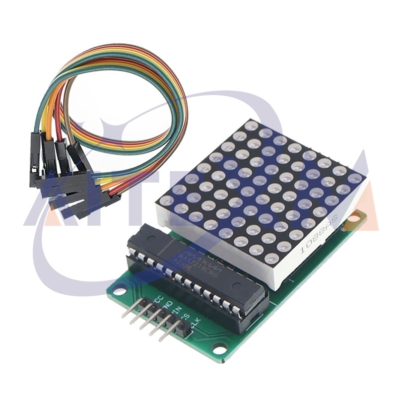 MAX7219 8*8 Dot Matrix Module Red Light Microcontroller Module Display ...