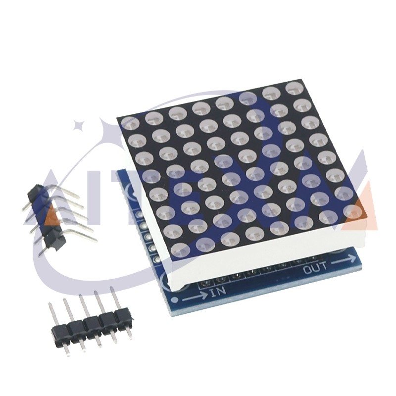 MAX7219 8*8 Dot Matrix Module Red Light Microcontroller Module Display ...