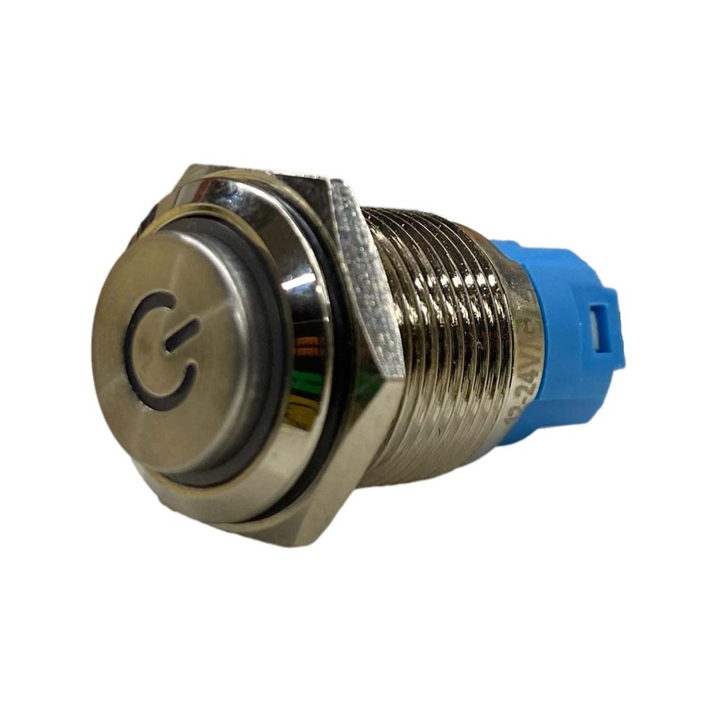 [HME] 16mm Metal Push Button Switch with Power LED 3-6V Latching Button ...