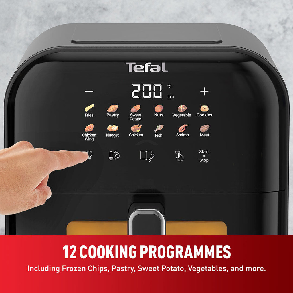 [NEW] Tefal 6L Digital Air Fryer Easy Fry Far Infrared Vision Window ...