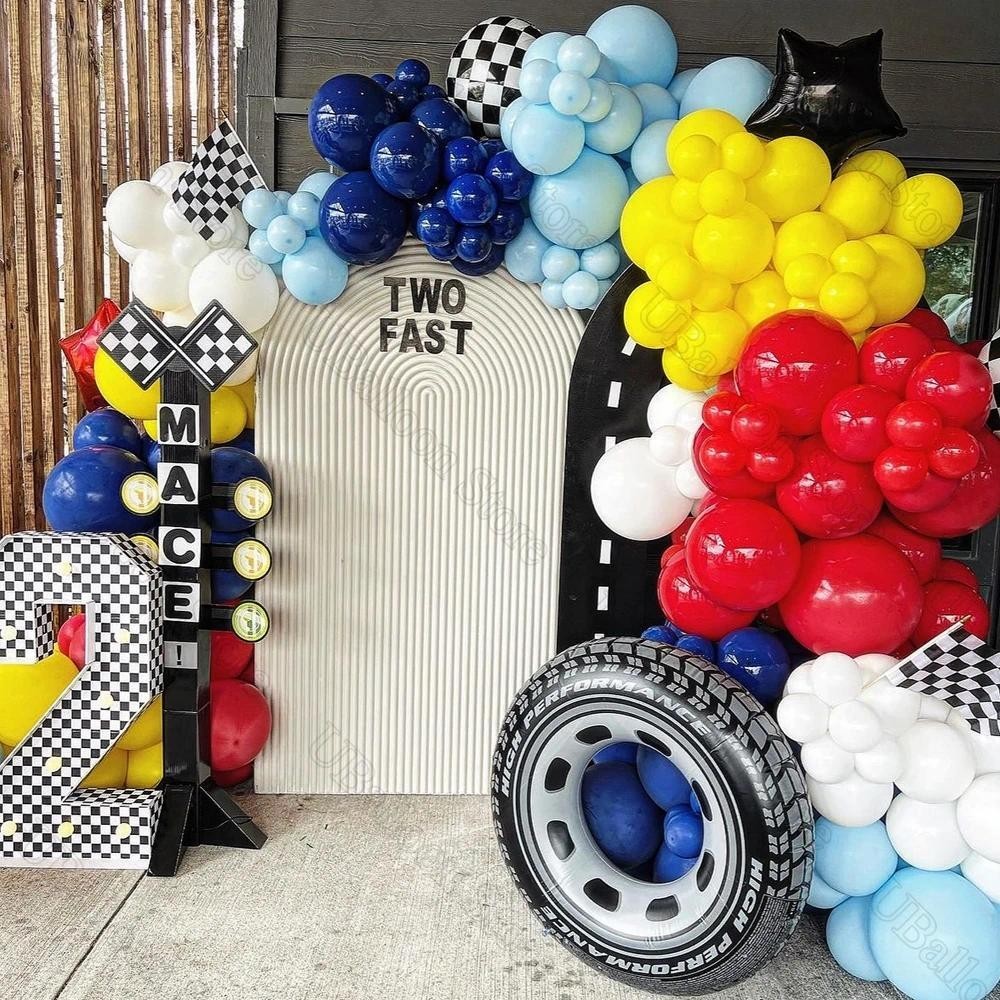 1/2Pcs Large Tyre Balloons PVC 78cm Racing Car Tyres Wheel Helium ...