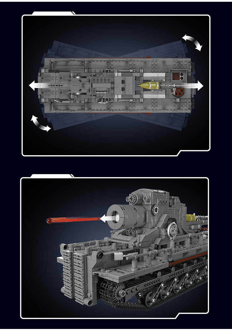 Mould King 20028 Military Remote Controlled Karl Mortar Tank Building ...