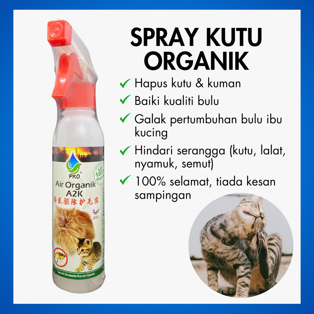 [PKO] [240ml] Spray Kutu Organik Untuk Kucing,Arnab dan Haiwan ...