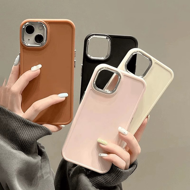 Simple Solid Color Case For iPhone 16 15 14 13 12 11 Pro Max XR XS X ...