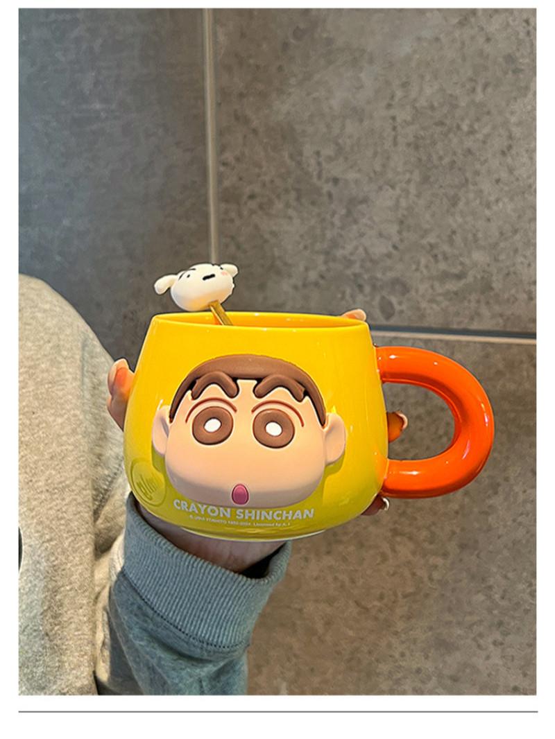 New Pattern Crayon Shin Chan Doll Ceramic Mug Cute Girl Milk Cup Home ...