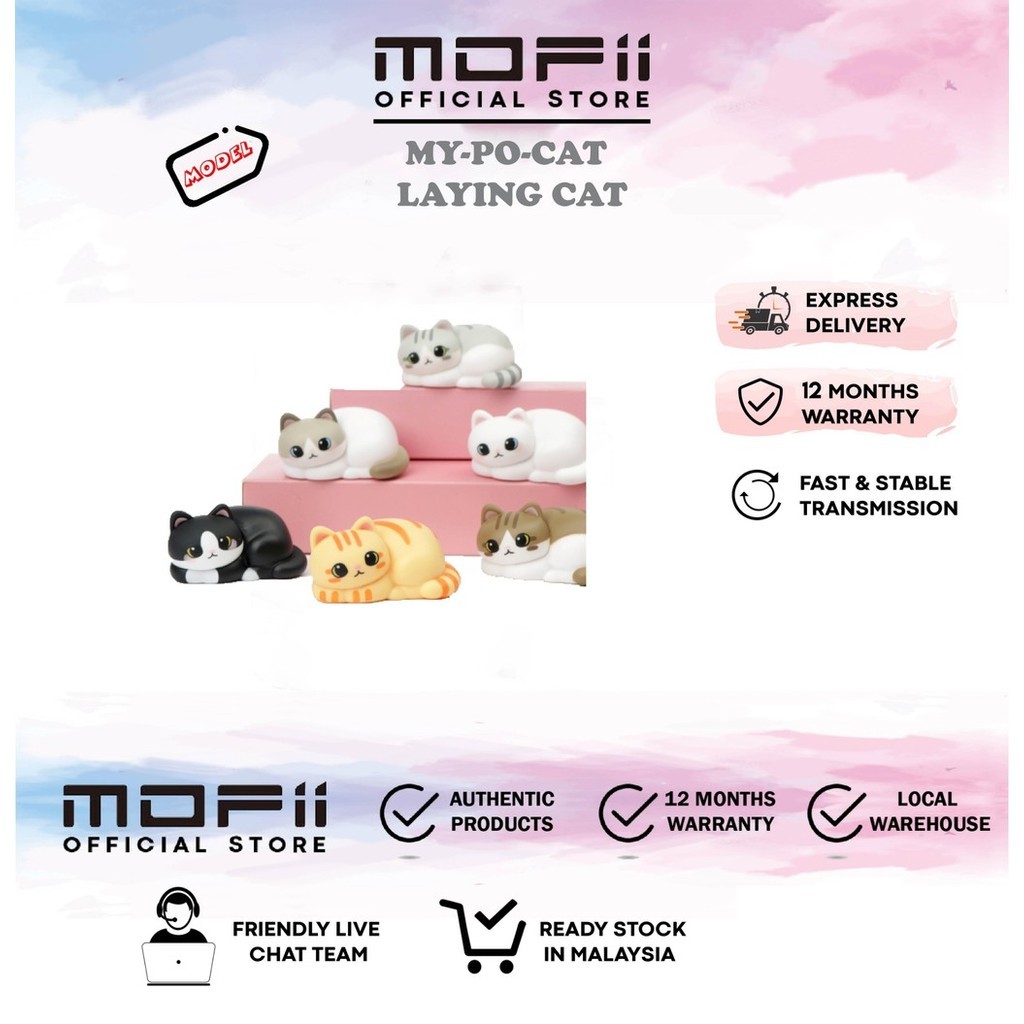RANDOM My-Po-Cat Cute Decoration Doll Office Table Gifts Korean Toys ...
