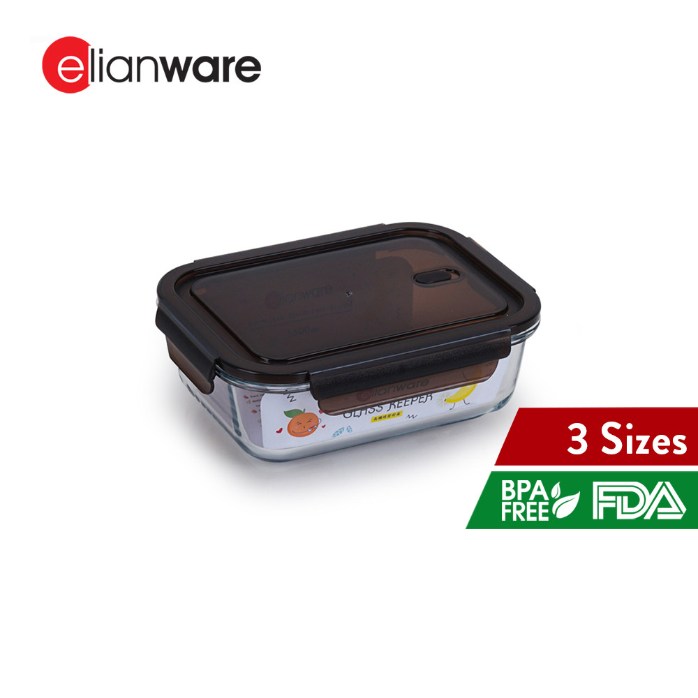 Elianware Rectangular Airtight Borosilicate Glasslock Keeper ...