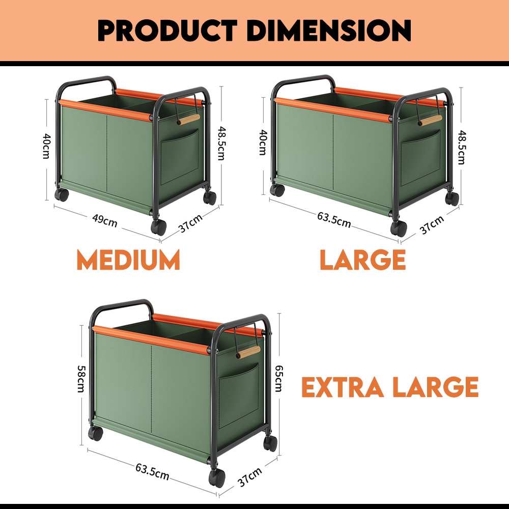[1PC] Encora Toys Storage Cart Large Capacity Trolley Movable Trolley ...
