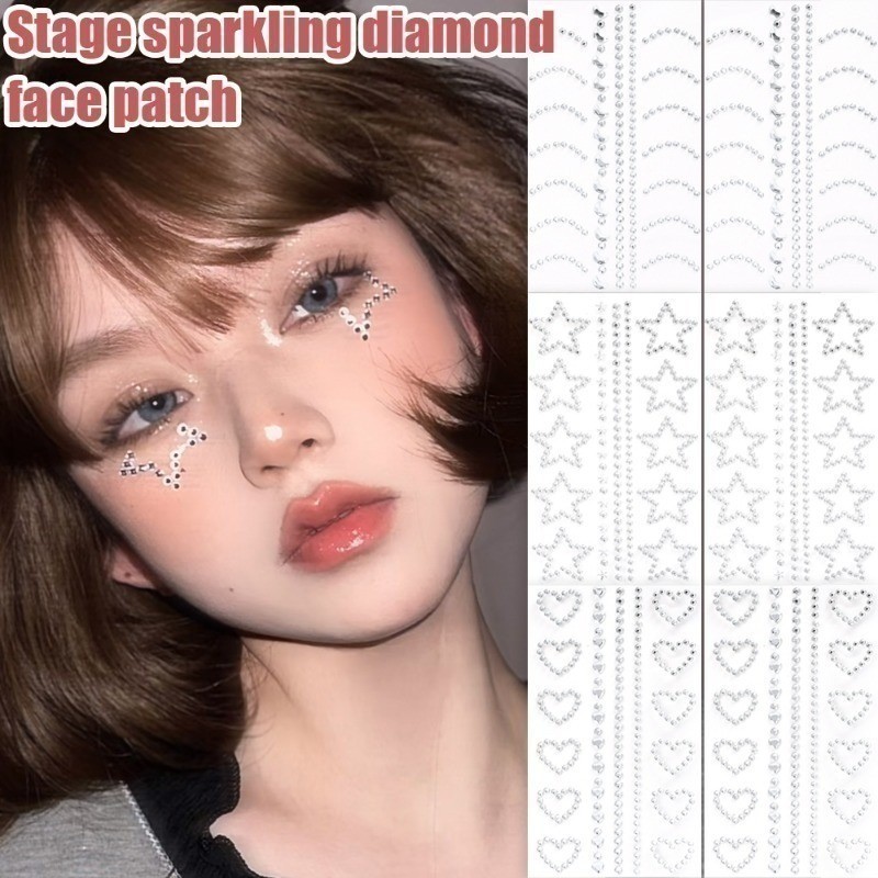 Water Drops Tear Diamond Face Stickers - Festival Party DIY Makeup ...