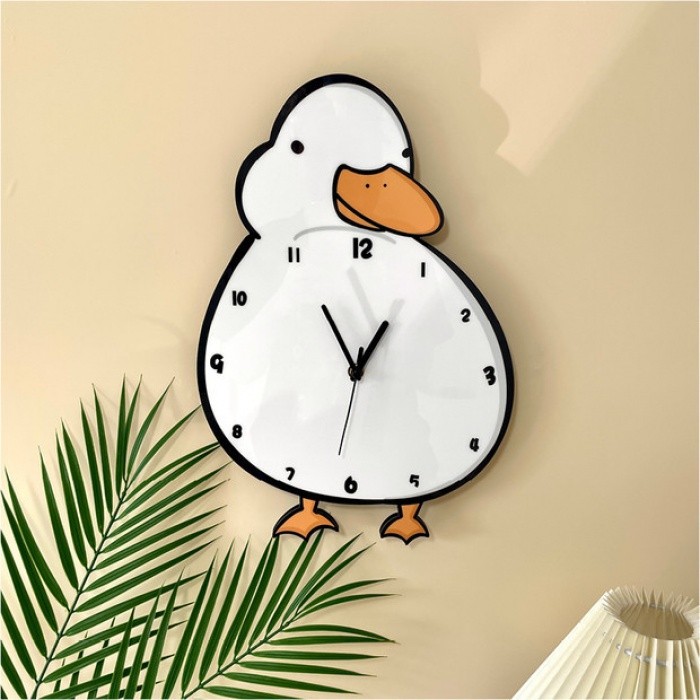 Cartoon Creative Children's Room Can Reach Duck Silent Wall-Mounted ...