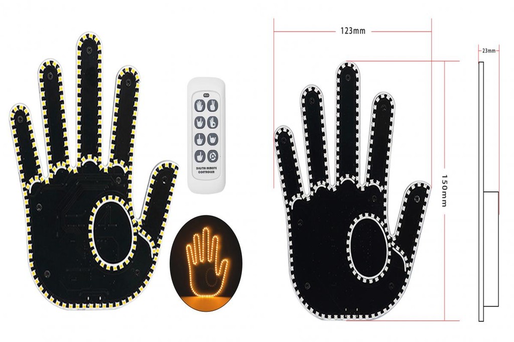 CHA Eye-catching Car Light Car Led Gesture Light Car Road Mate Hand ...