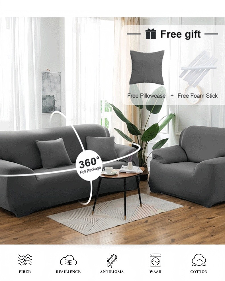 1/2/3/4 Seater Sofa Cover Dustproof Cover Sofa Cushion Cover L-Shape ...