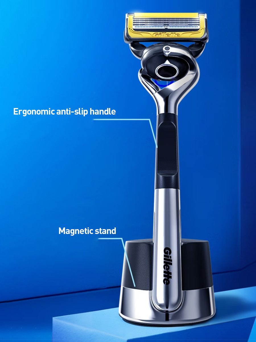 Gillette Fusion5 ProGlide Shield Razor (1 Handle+5 Refills+Magnetic ...