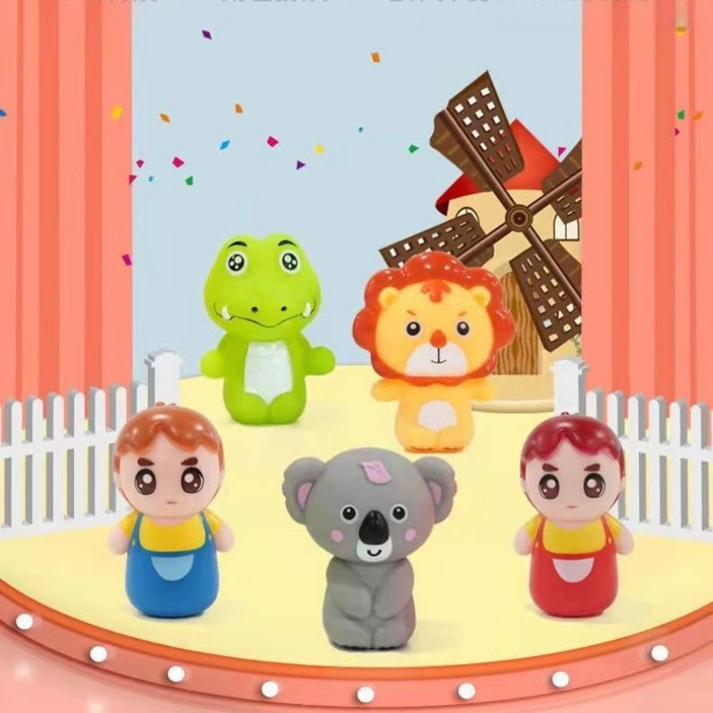 Finger Cots Doll Toy Animal Family Monster Theme Finger Puppet Doll ...