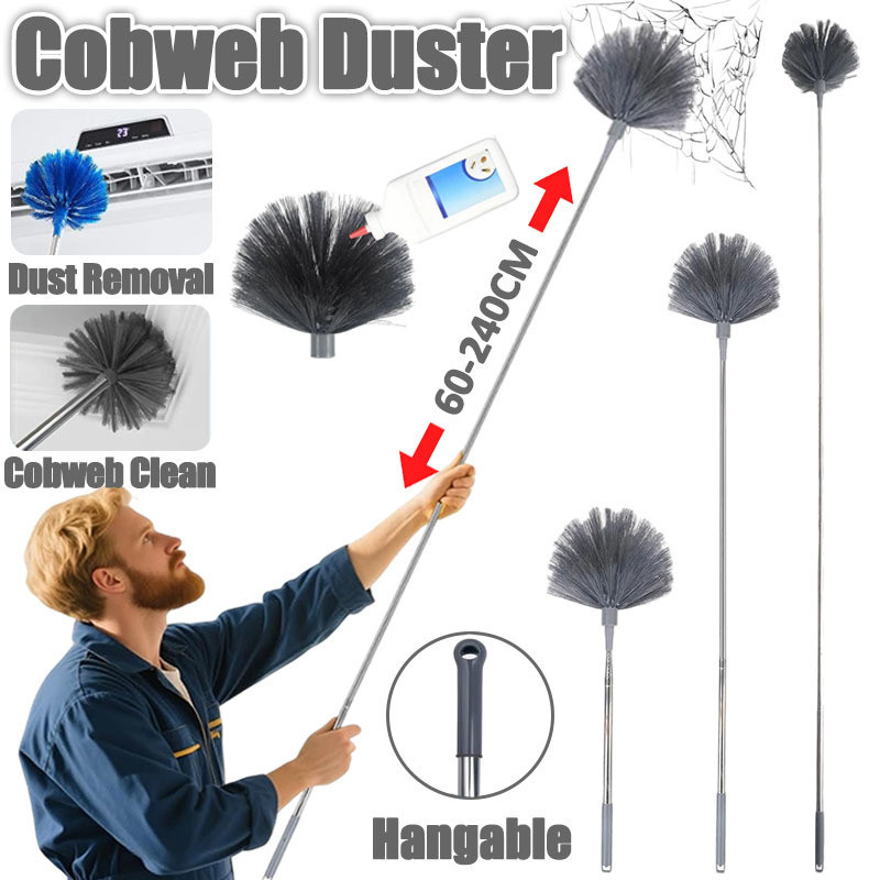 🔥Ship 24H🔥 240CM Spider Web Cleaner Cobweb Duster Long Adjustable ...
