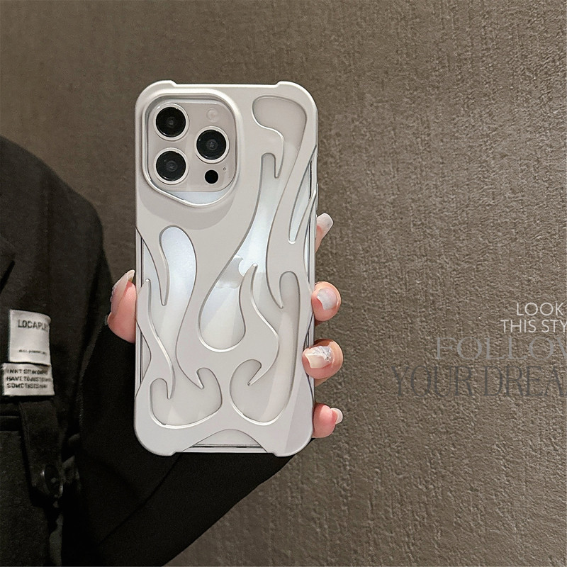 Hot selling flame hollowed out frosted anti fingerprint phone case ...