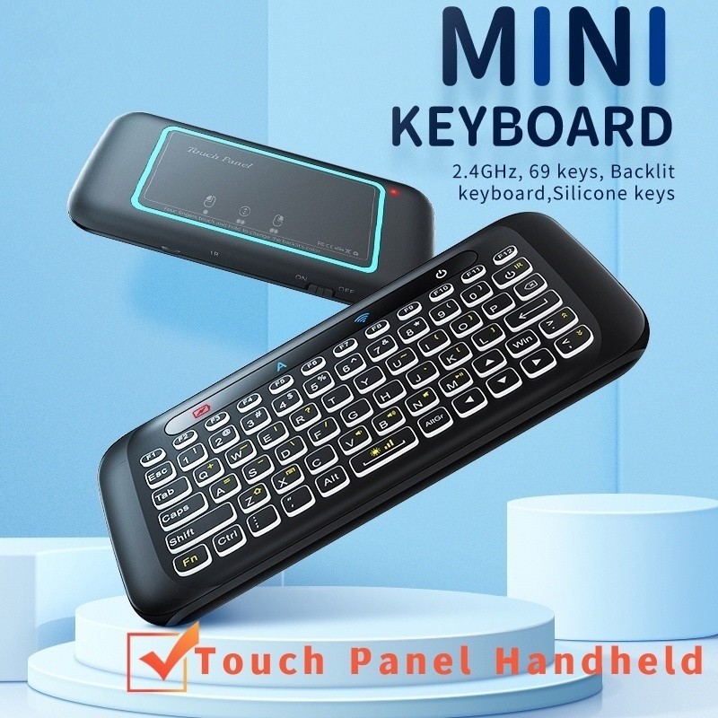 2.4G Mini Wireless Keyboard With Touchpad Backlight Keyboard Air Mouse Rechargeable Portable Of ...