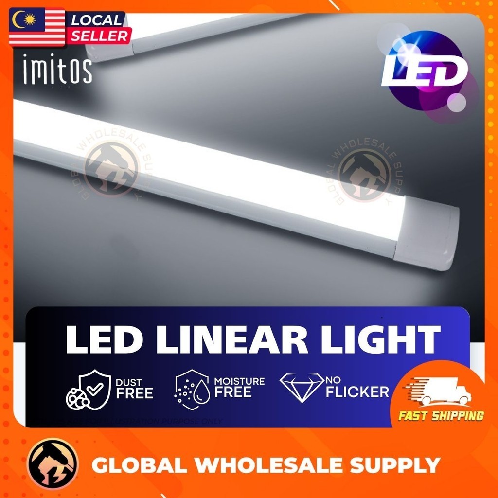 IMITOS 40W LED Linear Light Batten Light Ceiling Surface Mounted LED ...